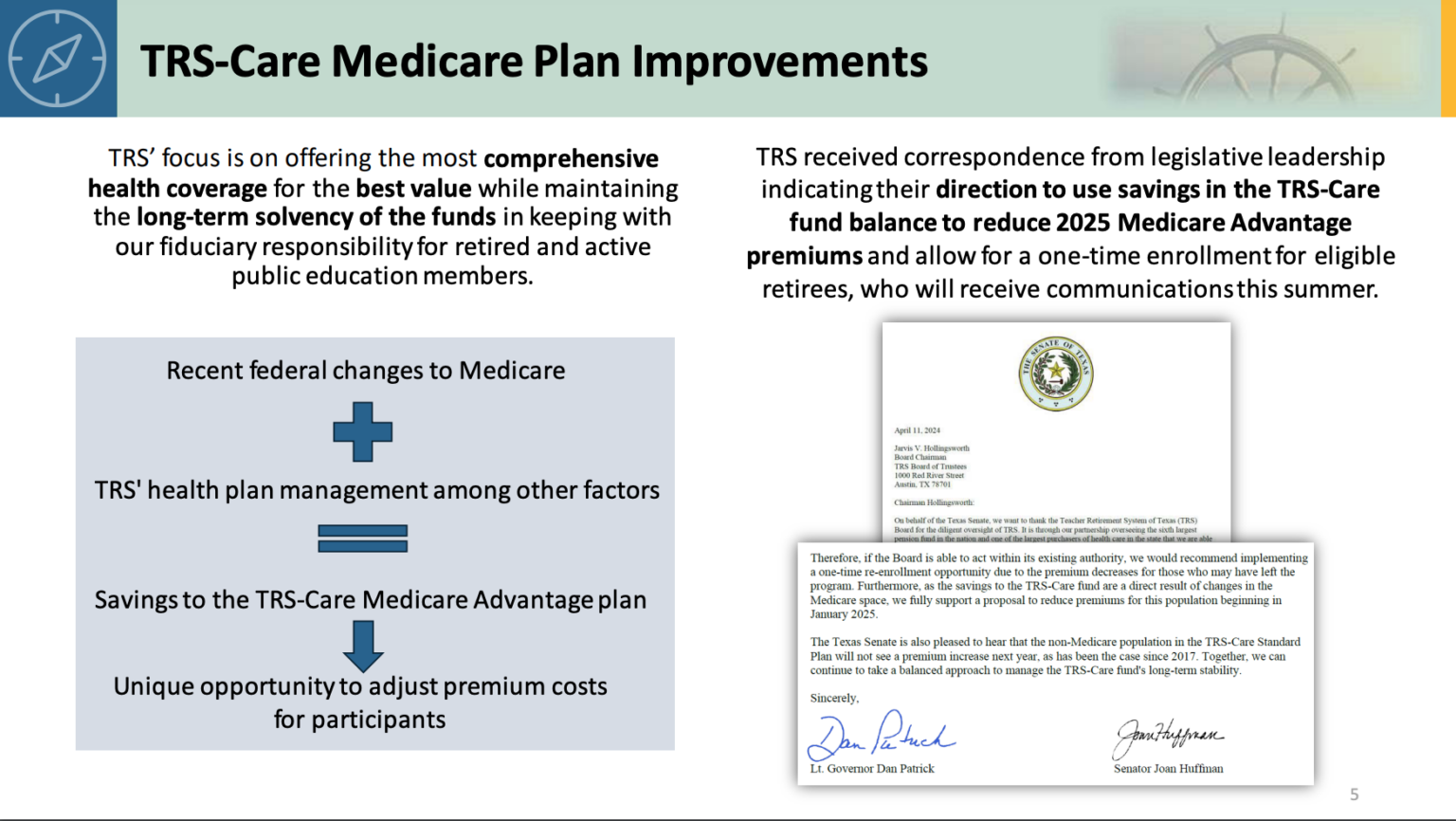 TRS to Reduce Medicare Advantage Premiums and Offer Open Enrollment ...